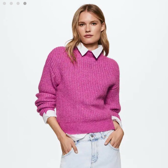 Mango | Sweaters | Mango Pink Womens Sweater | Poshmark